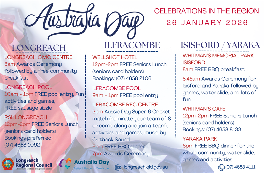 Australia Day Celebrations in the Region | Longreach Regional Council